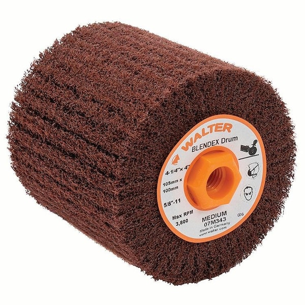 Walter Surface Technologies 4-1/4 in. x 4 in. x 5/8-11 Medium Blendex Drum 07M343 | Zoro